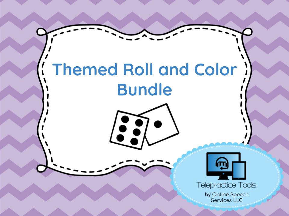 Themed Roll and Color Worksheets for Preschool and Early Intervention ...