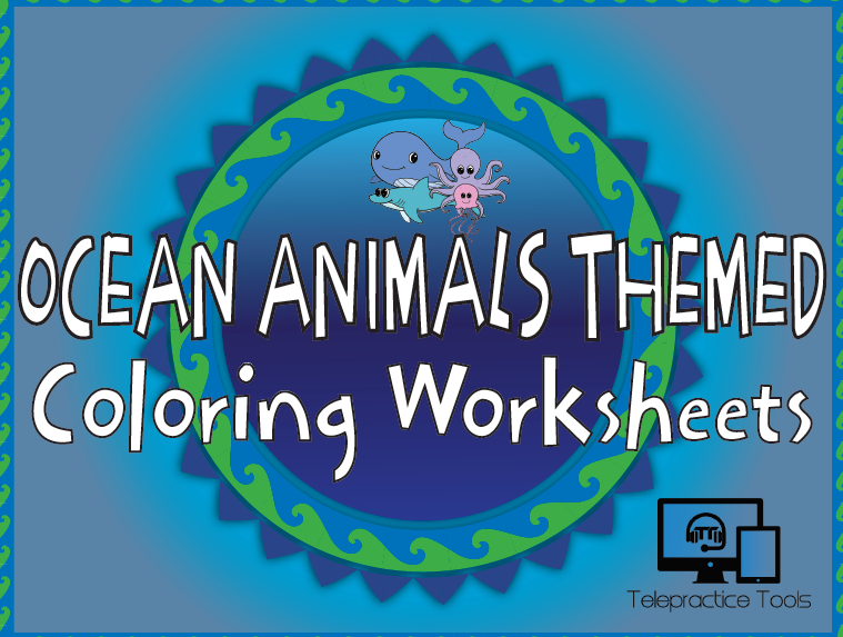Themed Roll and Color Worksheets: Animals » Telepractice Tools