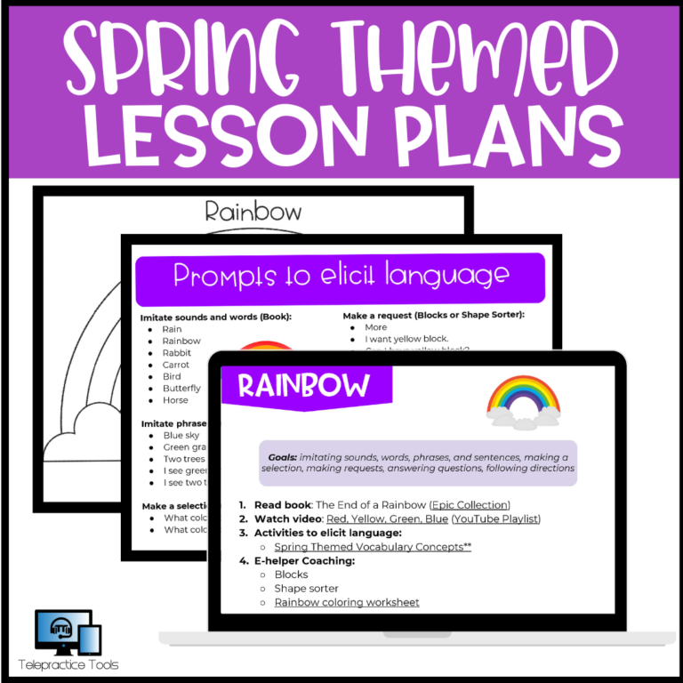 Bundle! 9 Spring Themed Speech Therapy Lesson Plans for Preschool and ...
