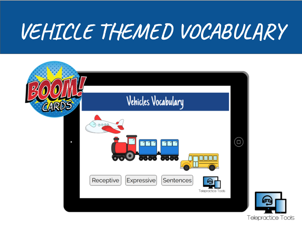 BOOM Cards! Themed Vehicle Vocabulary for Preschool and EI ...