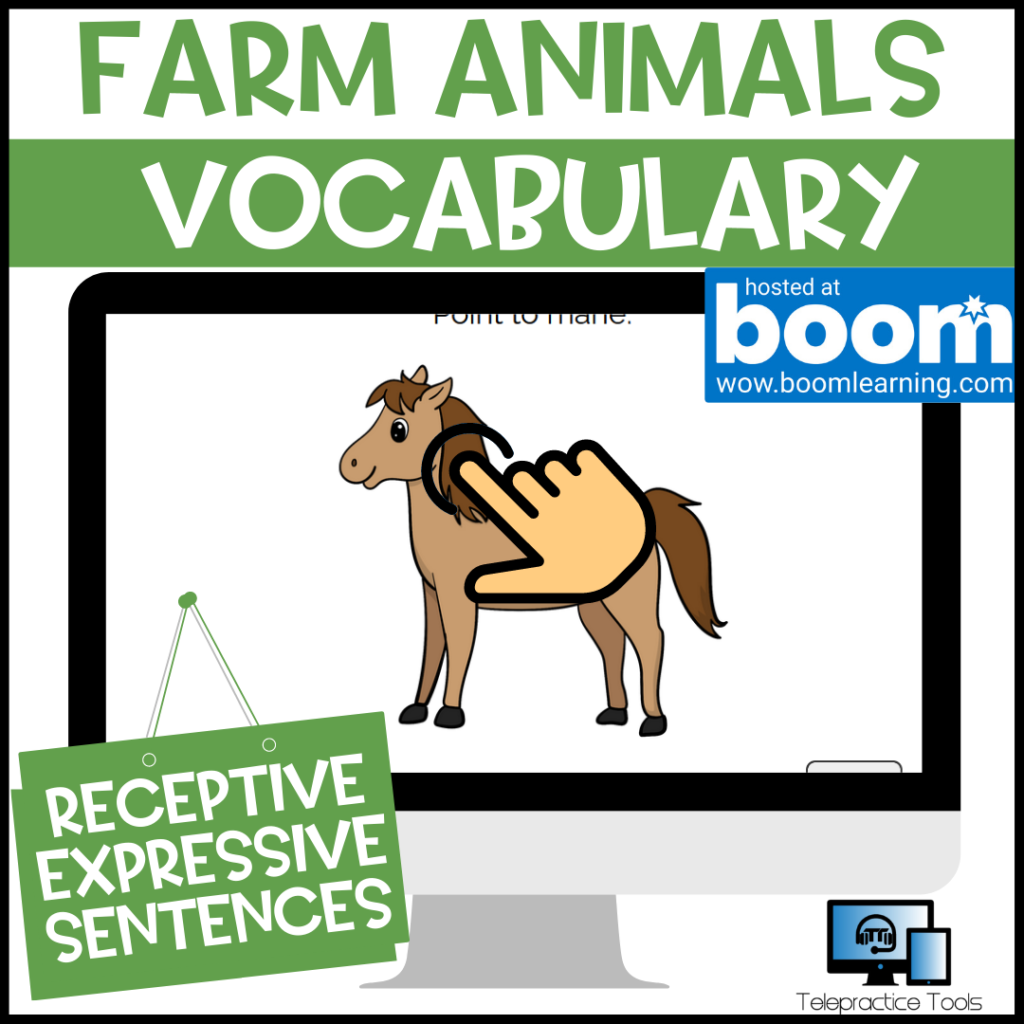 BOOM Cards! Themed Farm Animal Vocabulary for Preschool and EI ...