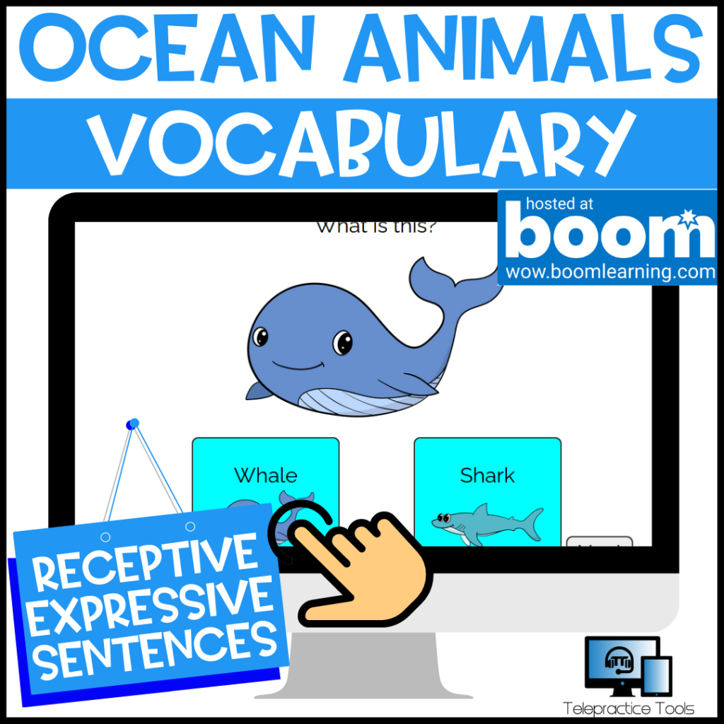 BOOM Cards! Themed Ocean Animal Vocabulary for Preschool and EI ...