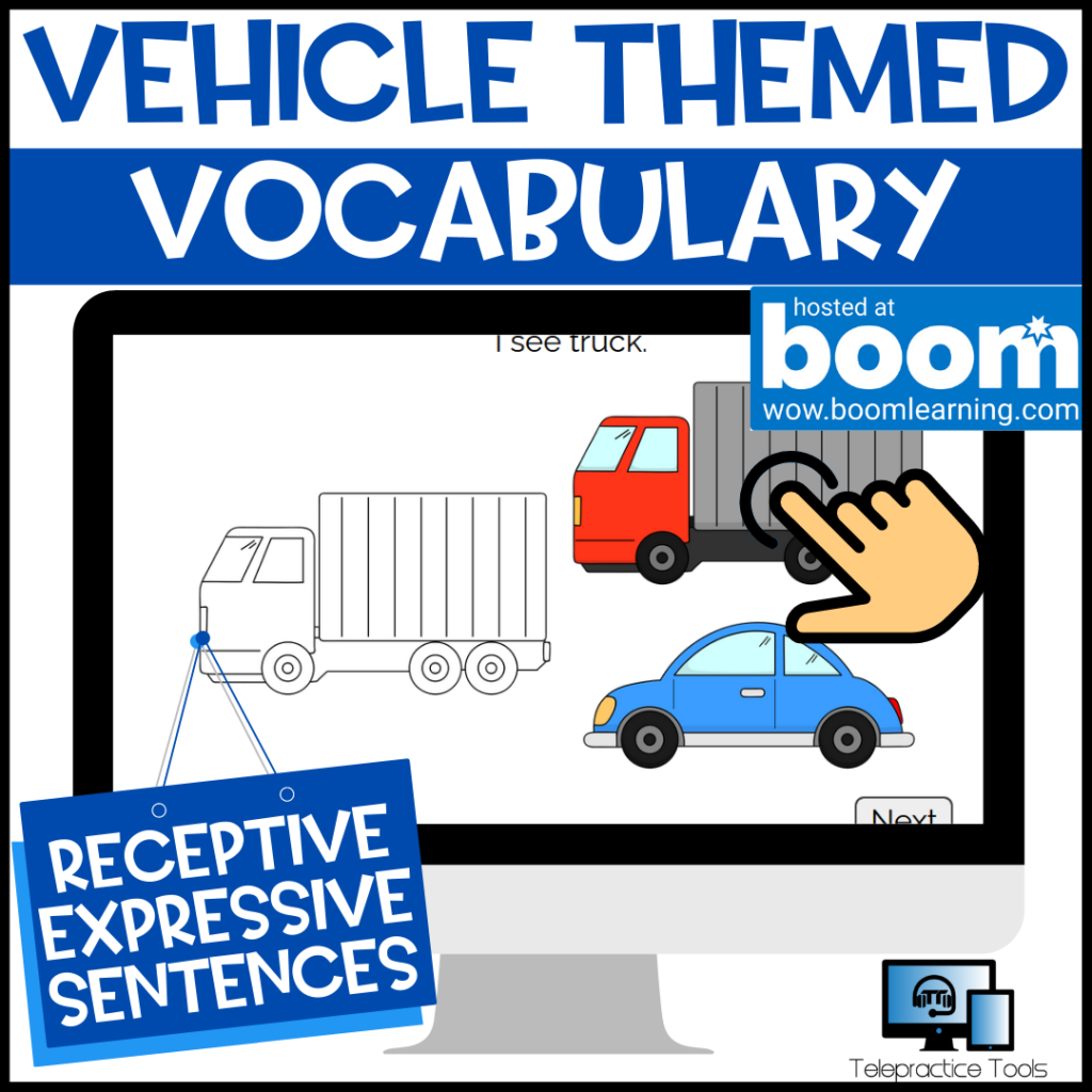 BOOM Cards! Themed Vehicle Vocabulary for Preschool and EI ...