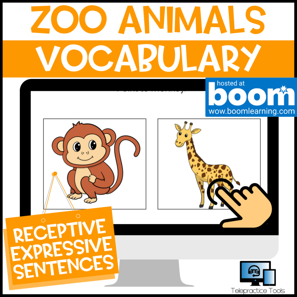 BOOM Cards! Themed Zoo Animal Vocabulary for Preschool and EI ...
