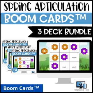Boom Cards Spring Articulation Tic-Tac-Toe Bundle: TH, SH, CH ...