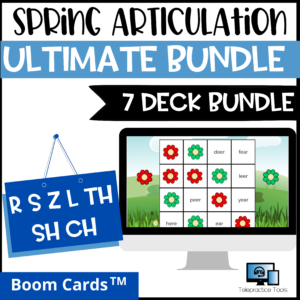 Boom Cards Spring Articulation Mega Bundle: R, S, Z, L, TH, SH, CH ...