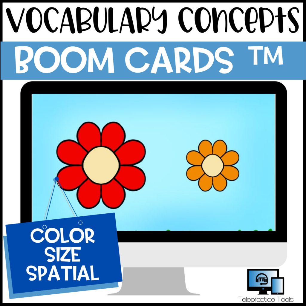 Boom Cards Spring Themed Vocabulary Concepts » Telepractice Tools