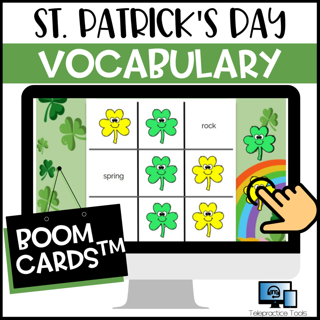 BOOM! St. Patrick’s Day Vocabulary Tic-Tac-Toe » Telepractice Tools