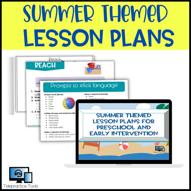 Spring Themed Speech Therapy Lesson Plans for Preschool and Early ...