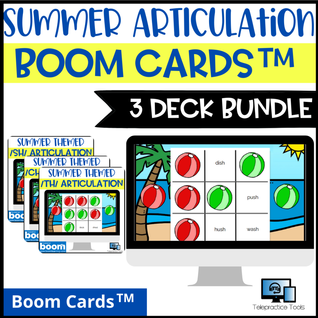 Boom Cards Spring Articulation Tic-Tac-Toe Bundle: TH, SH, CH ...