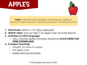 Bundle! 8 FALL Themed Lesson Plans for Preschool and Early Intervention ...