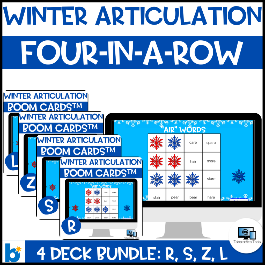 BOOM! WINTER ARTICULATION Four-in-a-Row: /r/, /s/, /z/, /l ...