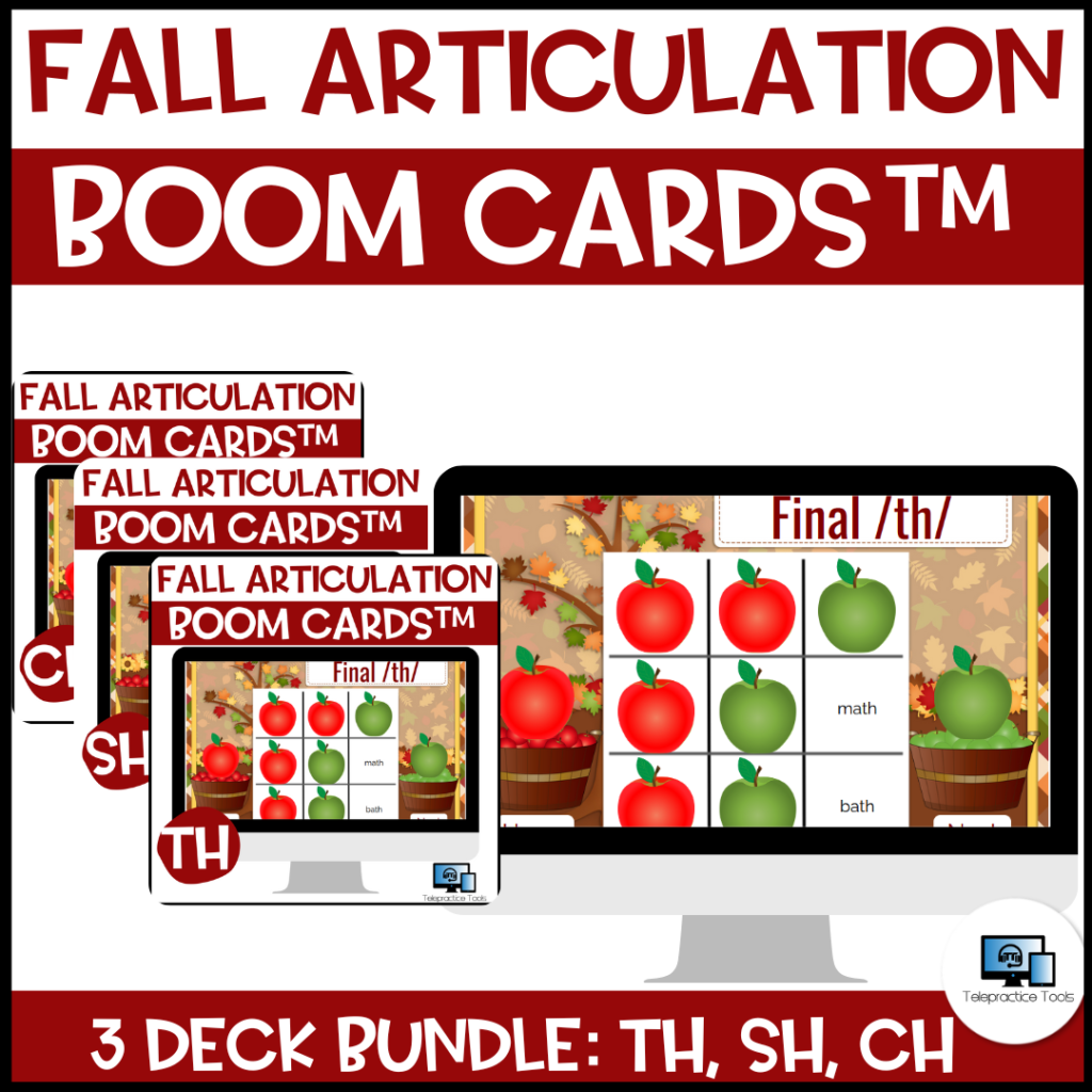 Fall Themed Speech Therapy Telepractice Activities » Telepractice Tools