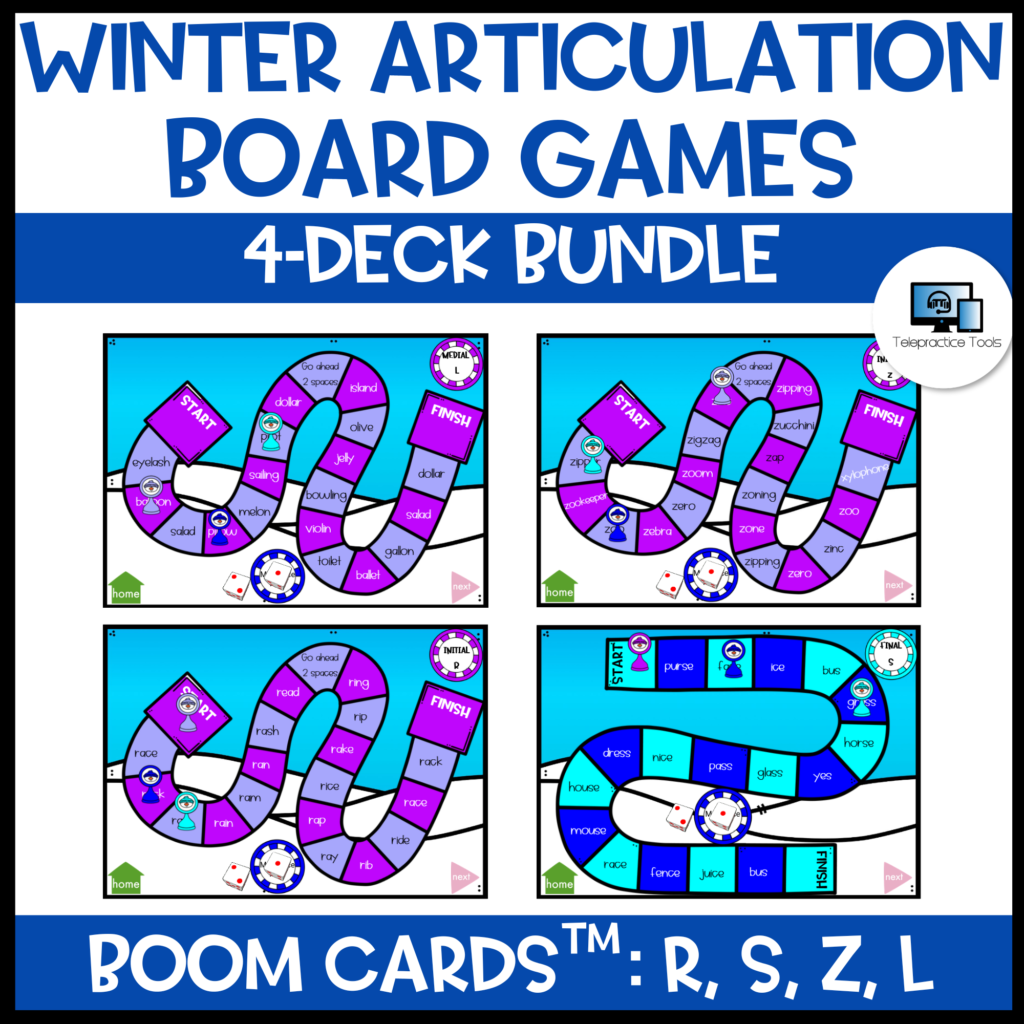 BOOM! WINTER ARTICULATION Tic-Tac-Toe Bundle: /th/, /sh/, /ch ...