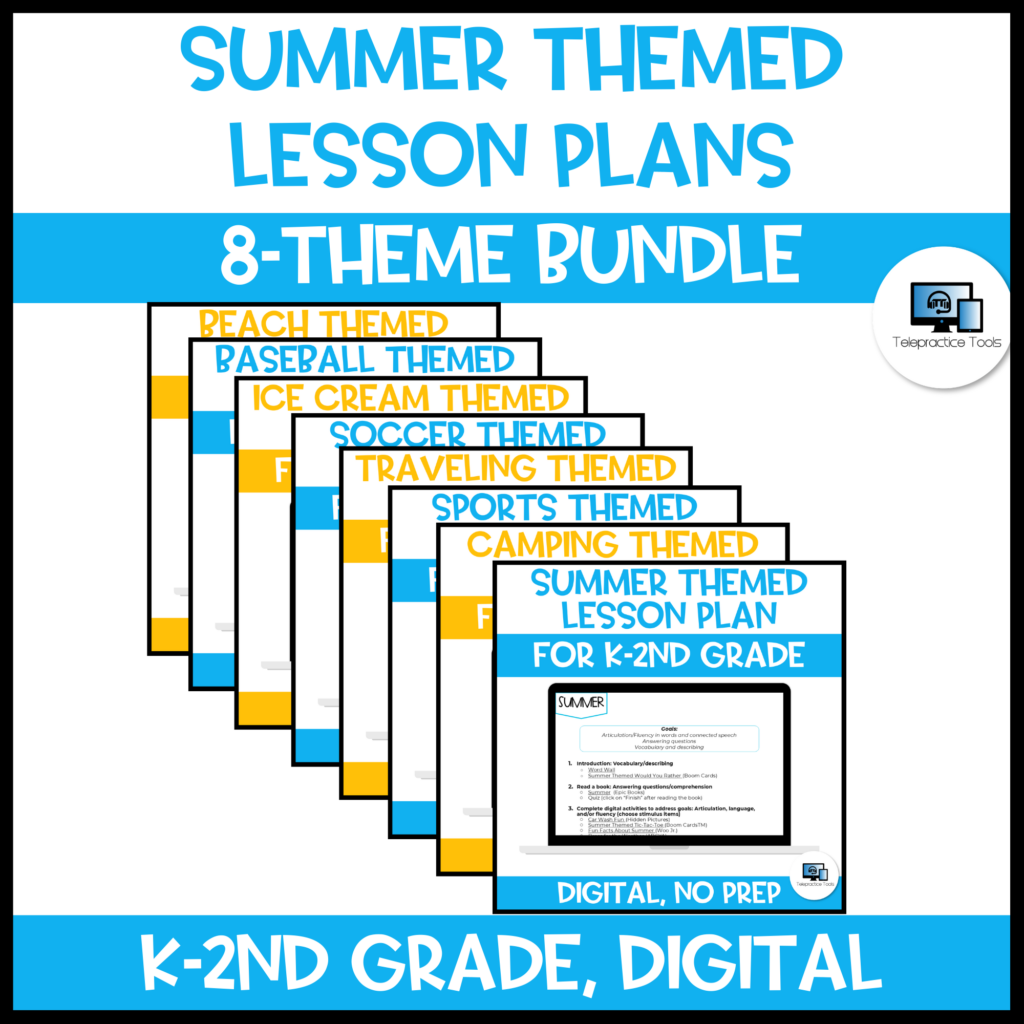 Themed Lesson Plans for Preschool » Telepractice Tools